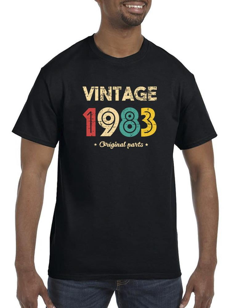 Smartprints Mens Graphic Tee - Vintage 1983 Original - Regular Fit 100% ...
