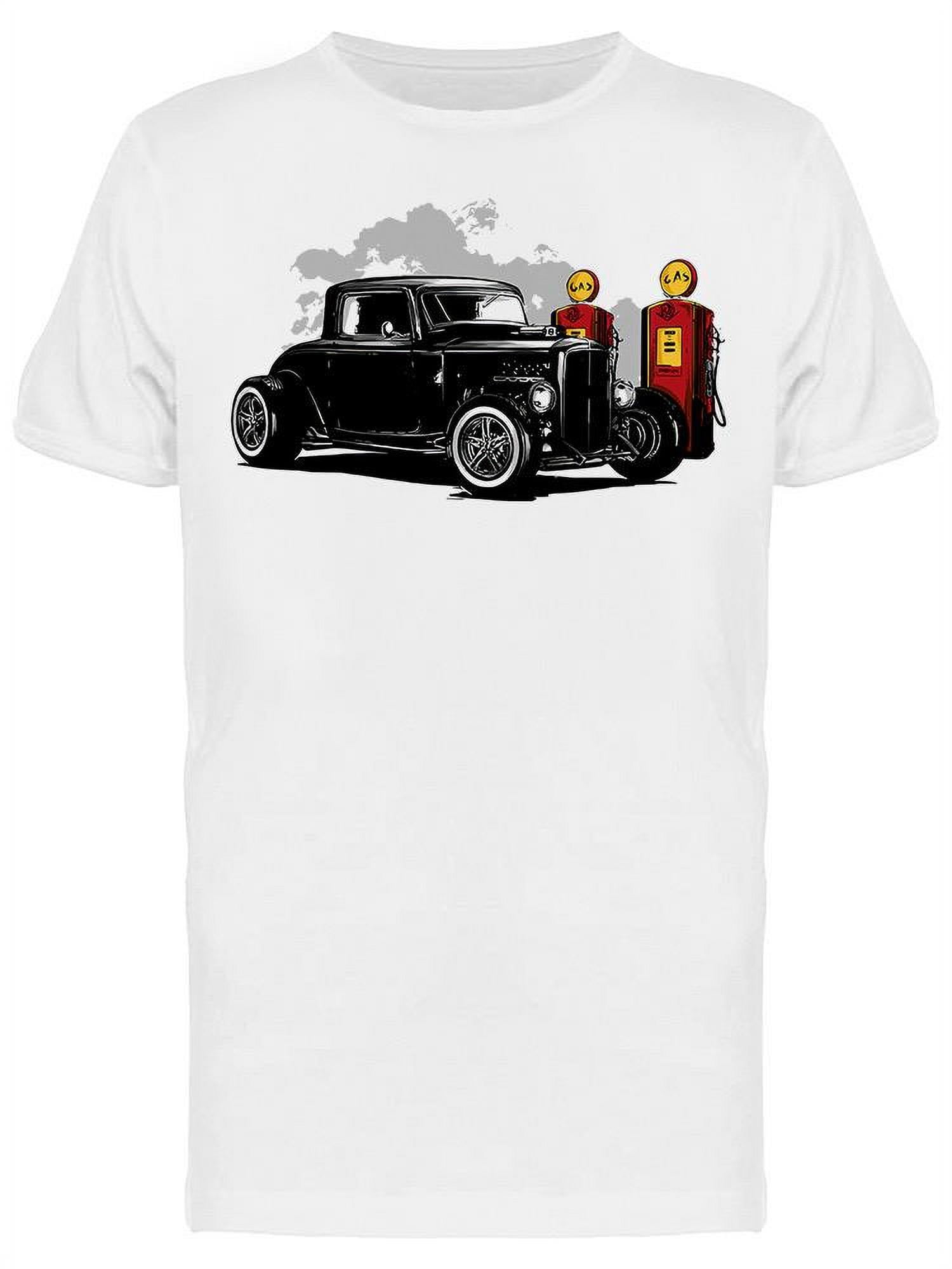 Smartprints Mens Graphic Tee - Vintage Hot Rod And Pump Station ...
