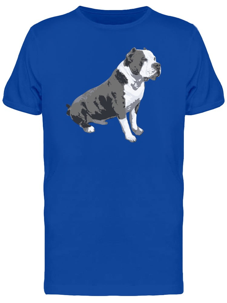 Smartprints Mens Graphic Tee - Watercolor American Bully Dog - Regular ...