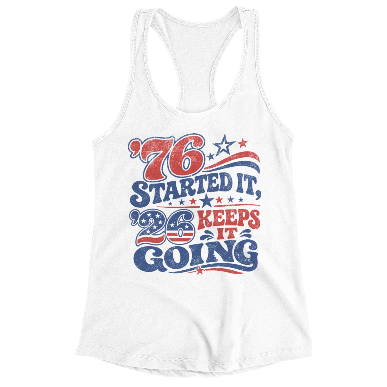 Smartprints Patriotic Women's Racerback Tank - 76 Started It '26 ...