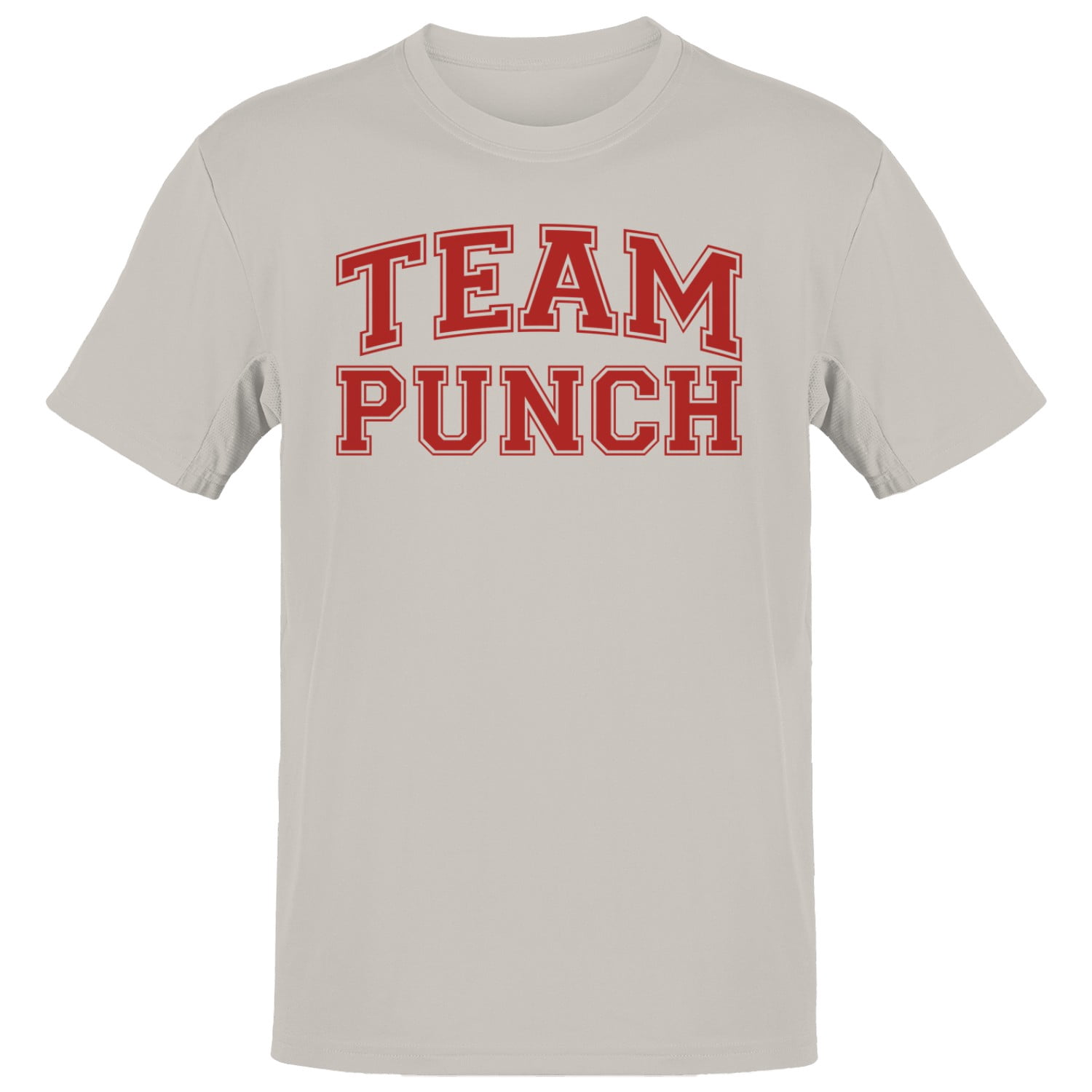 Smartprints Team Punch Varsity Lettering Men's T-Shirt Ice Grey, Cotton ...