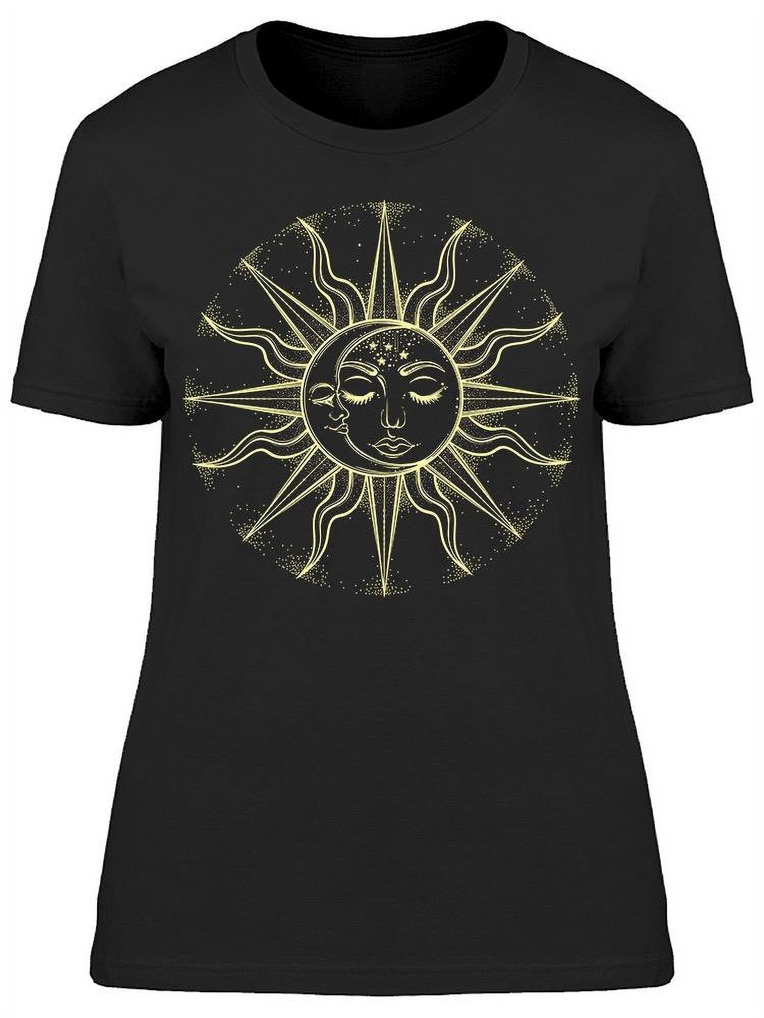 Smartprints Womens Graphic Tee - Bohemian Sun Moon - Regular Fit 100% ...