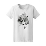 Smartprints Womens Graphic Tee - Girl With Nature Around, Goth ...