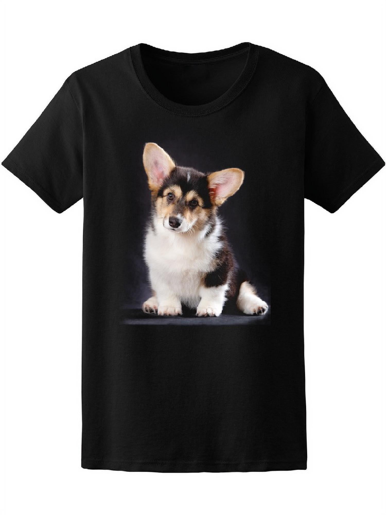 Smartprints Womens Graphic Tee - Pembroke Corgi Puppy - Regular Fit 100 ...