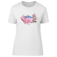 Smartprints Womens Graphic Tee - Pink Japanese Cherry Blossom - Regular ...