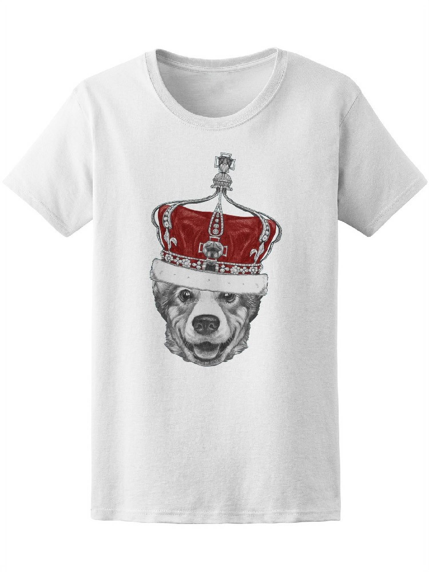 Smartprints Womens Graphic Tee - Welsh Corgi With Crown - Regular Fit ...
