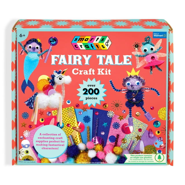 Smarts & Crafts Fairy Tale Craft Kit, 200+ Pieces, for Children 6 years ...