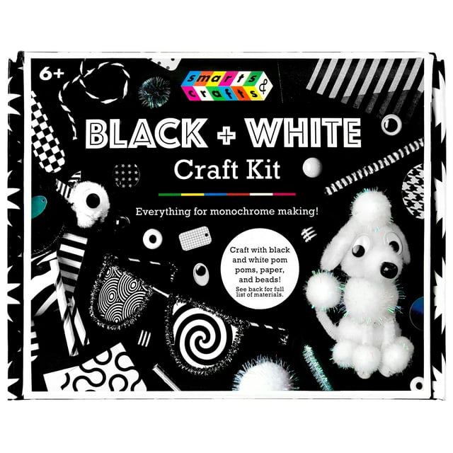 Smarts & Crafts Make Your Own Black and White Craft Kit (233 Pieces ...