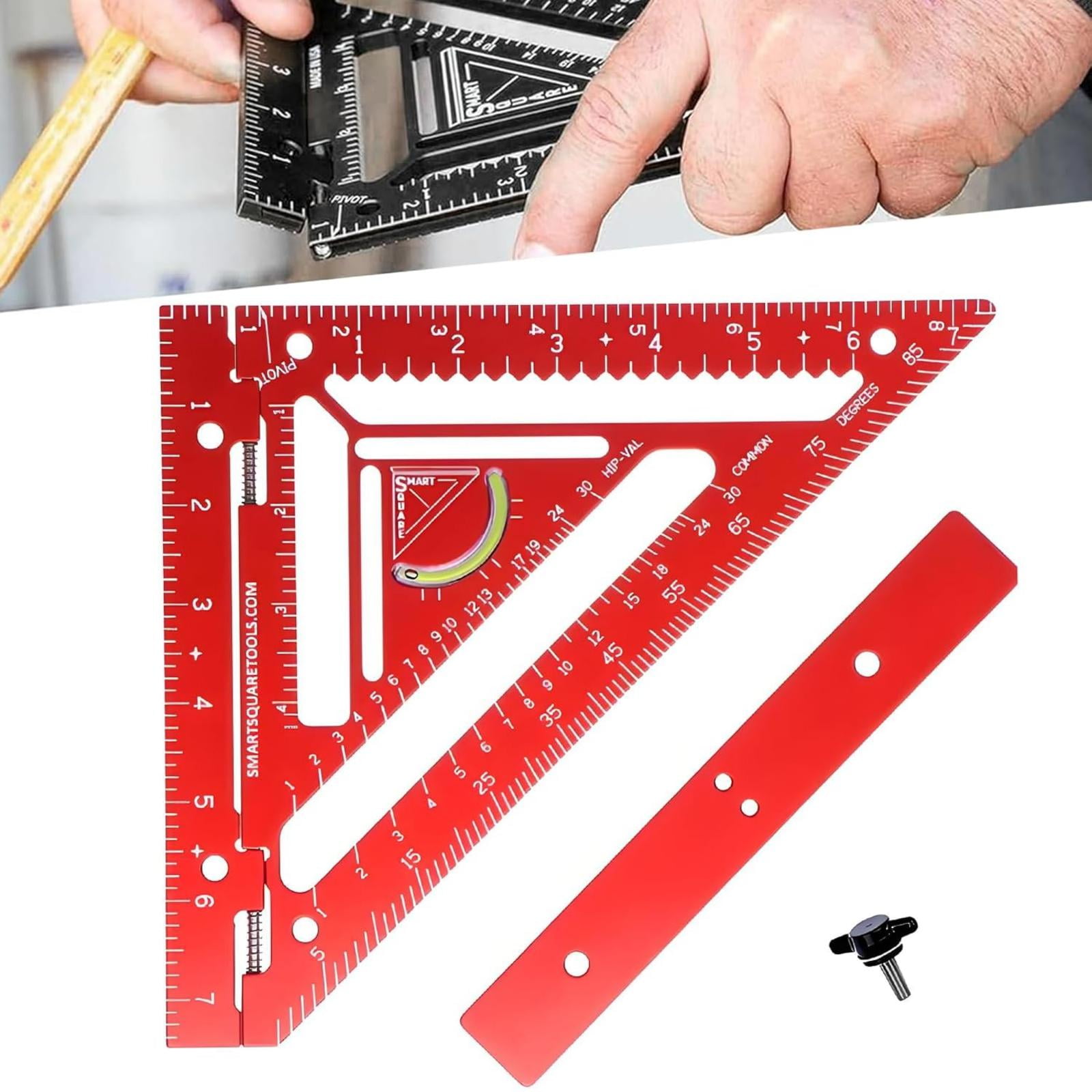 Smarts Squares Tool, 8.5-in Adjustable Woodworking Rafter Square with ...