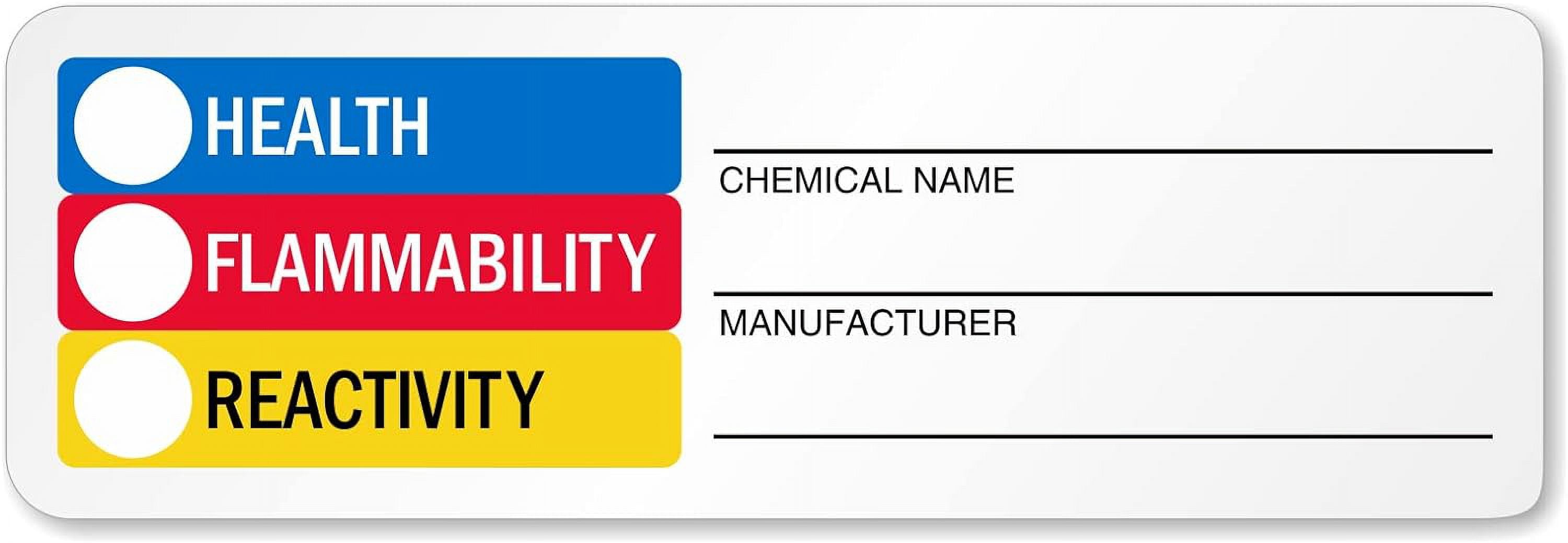 Smartsign Pack Of 500 RTK HMIG/HMIS Labels "Add Ratings, Chemical Name ...