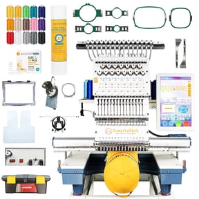 Poolin EOC05 Embroidery Machine 4x9.25" Area, 7" Touch Screen with kit ...