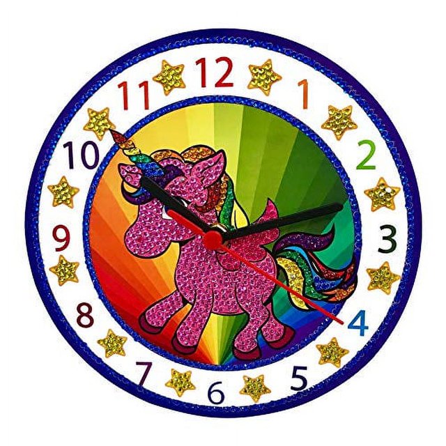 Smartstoy Unicorn Make Your Own Clock Paint by Numbers Diamond Painting ...