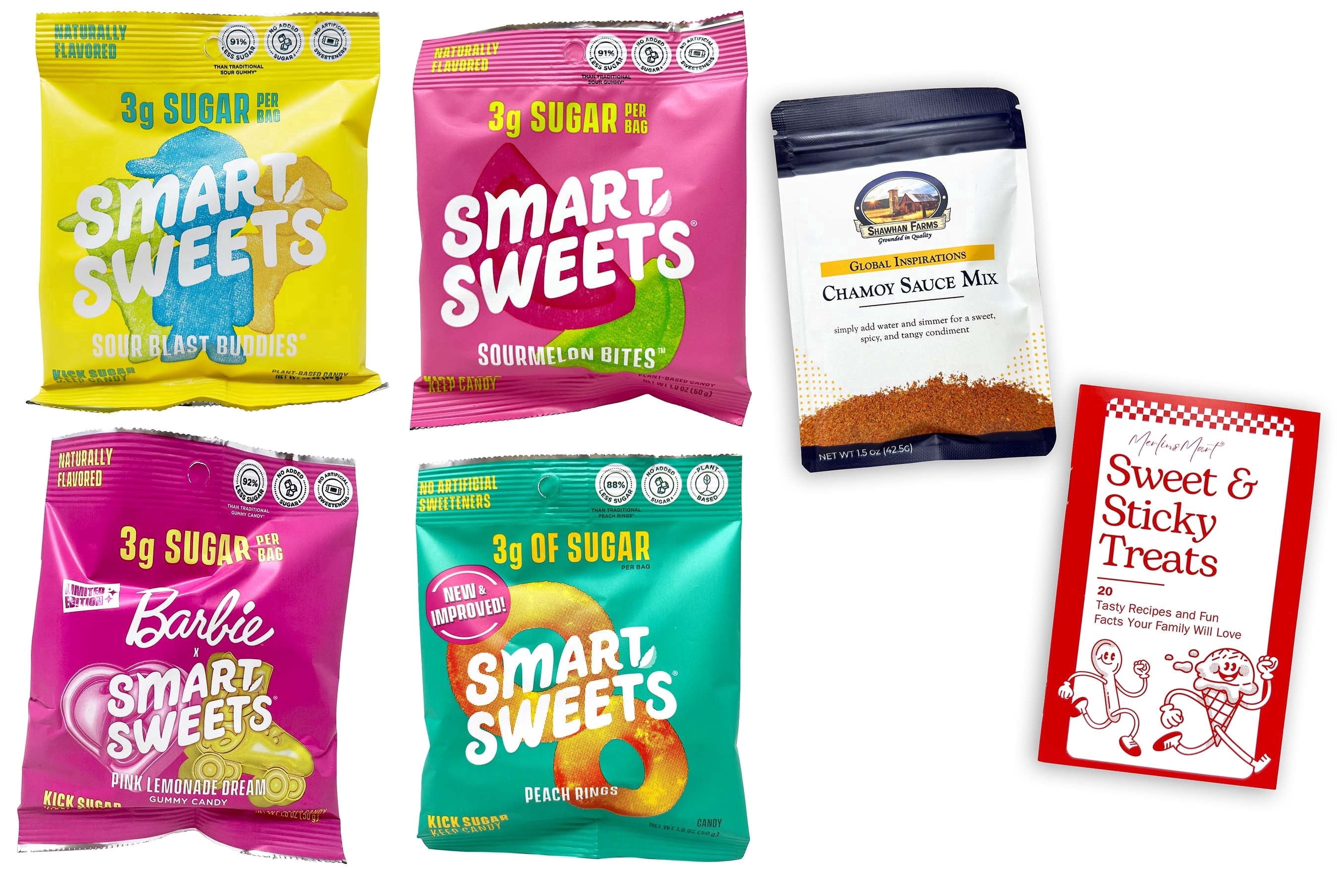 Smartsweets Gummy Candy - 4 Flavors; 1 Each: Sourmelon Bites, Peach ...
