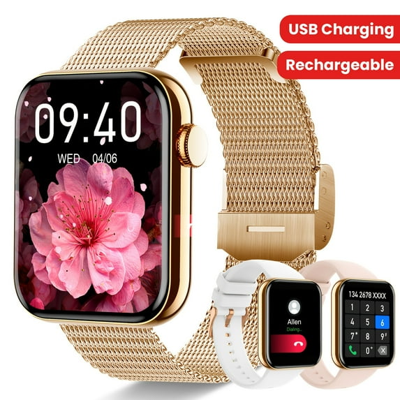 Smartwatch With 1.85" Full Touch Screen Text & Call Functions 100 ...