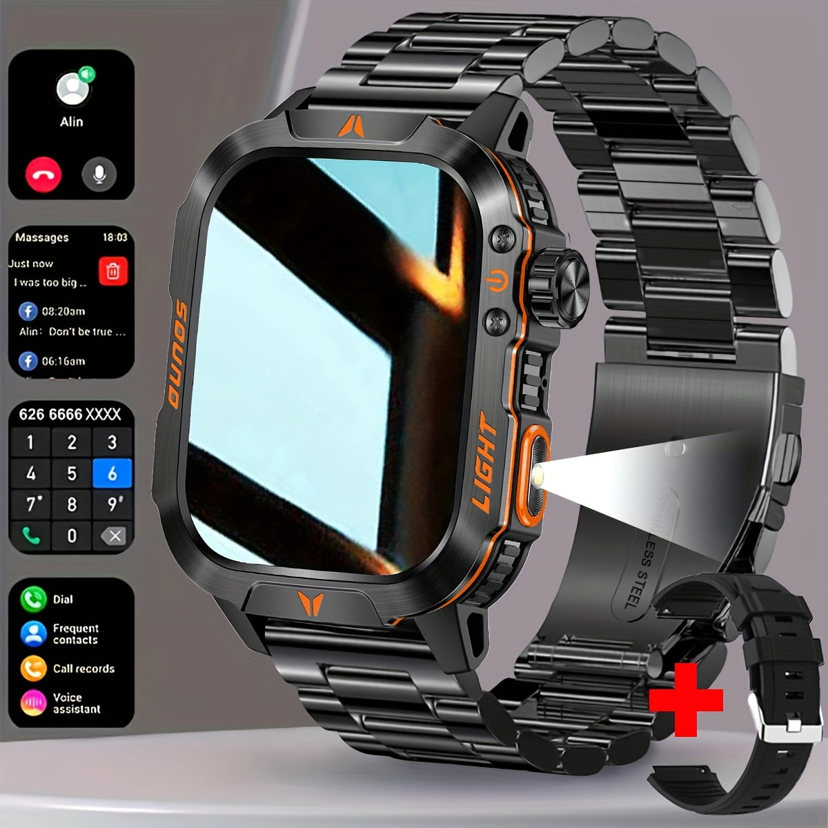 [Smartwatch] 2.01-inch Smartwatch for Men | Outdoor Sports Smartwatch ...