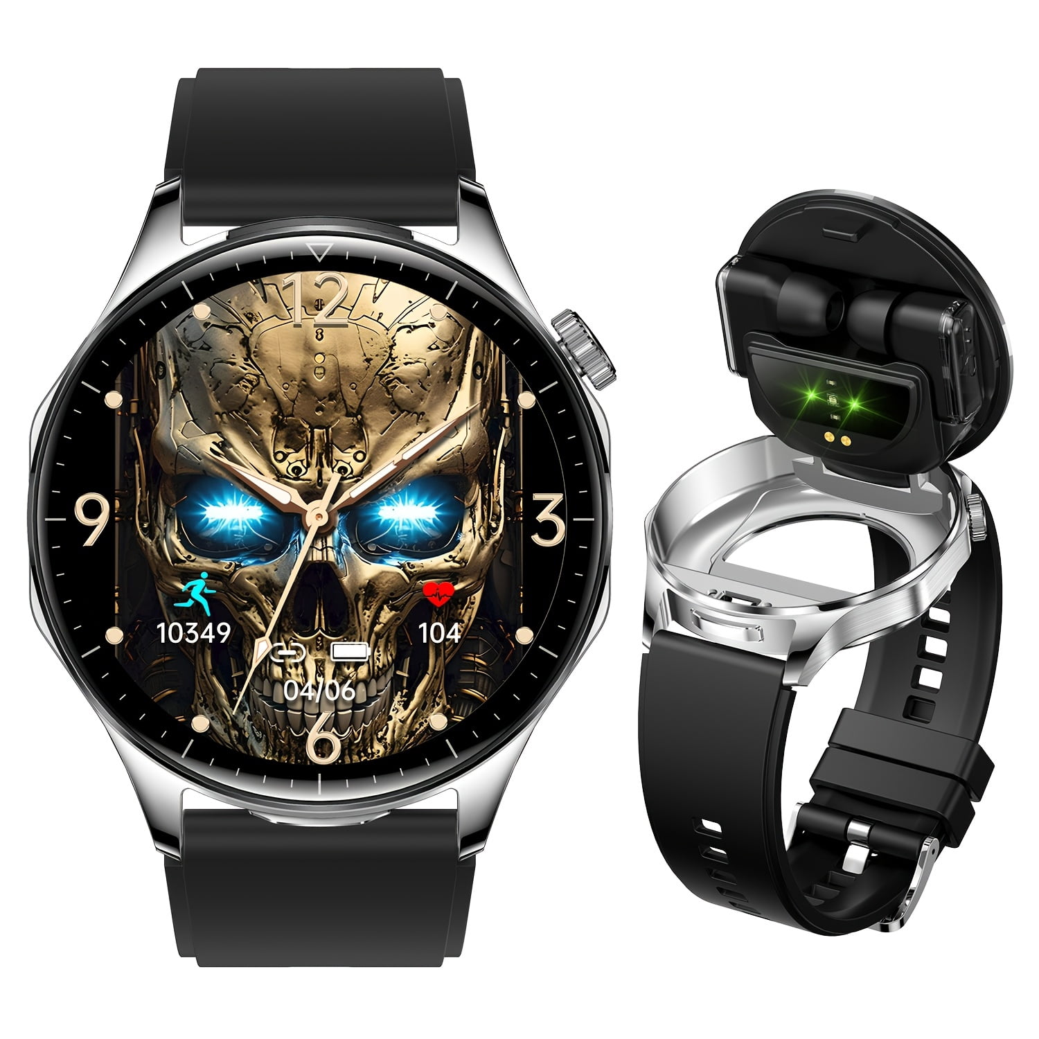Smartwatch Earbuds Combo, Multi-function Fitness Tracker with Sleep ...