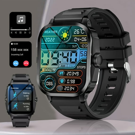 Smartwatch, HD Touch Screen, BT 5.3 Call, Stainless Steel Strap, iPhone ...