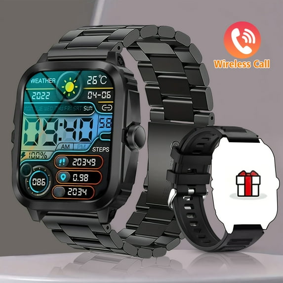 Smartwatch, HD Touch Screen, BT 5.3 Call, Stainless Steel Strap, iPhone ...