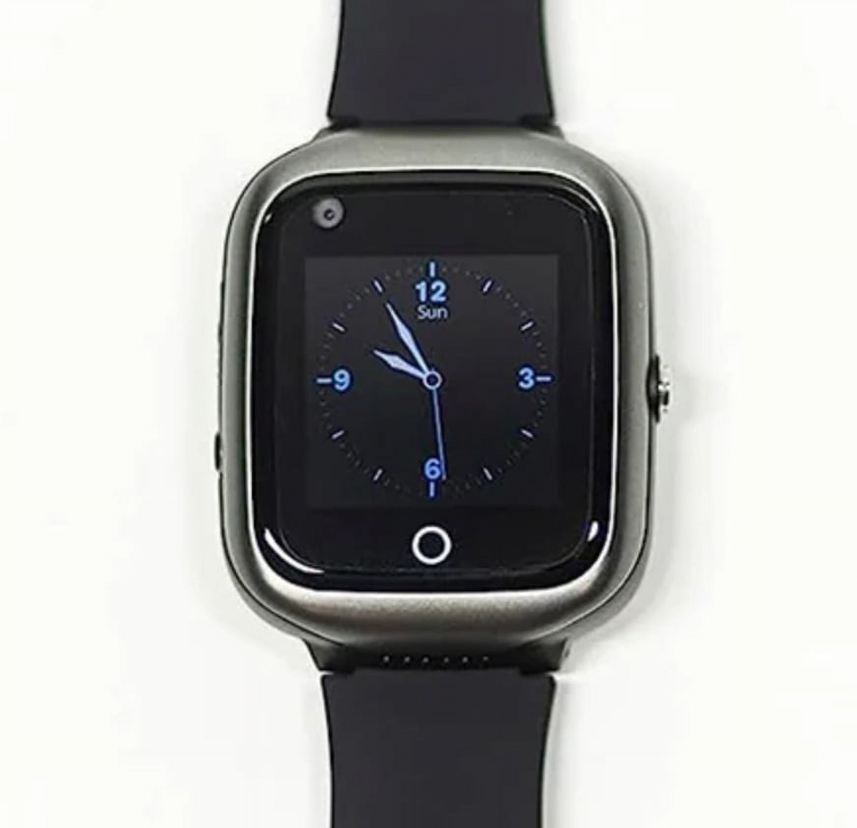 Smart Med Alert Modern Black GPS Smartwatch for Seniors, Real-Time Call ...