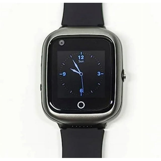 Smart Med Alert Modern Black GPS Smartwatch for Seniors, Real-Time Call ...