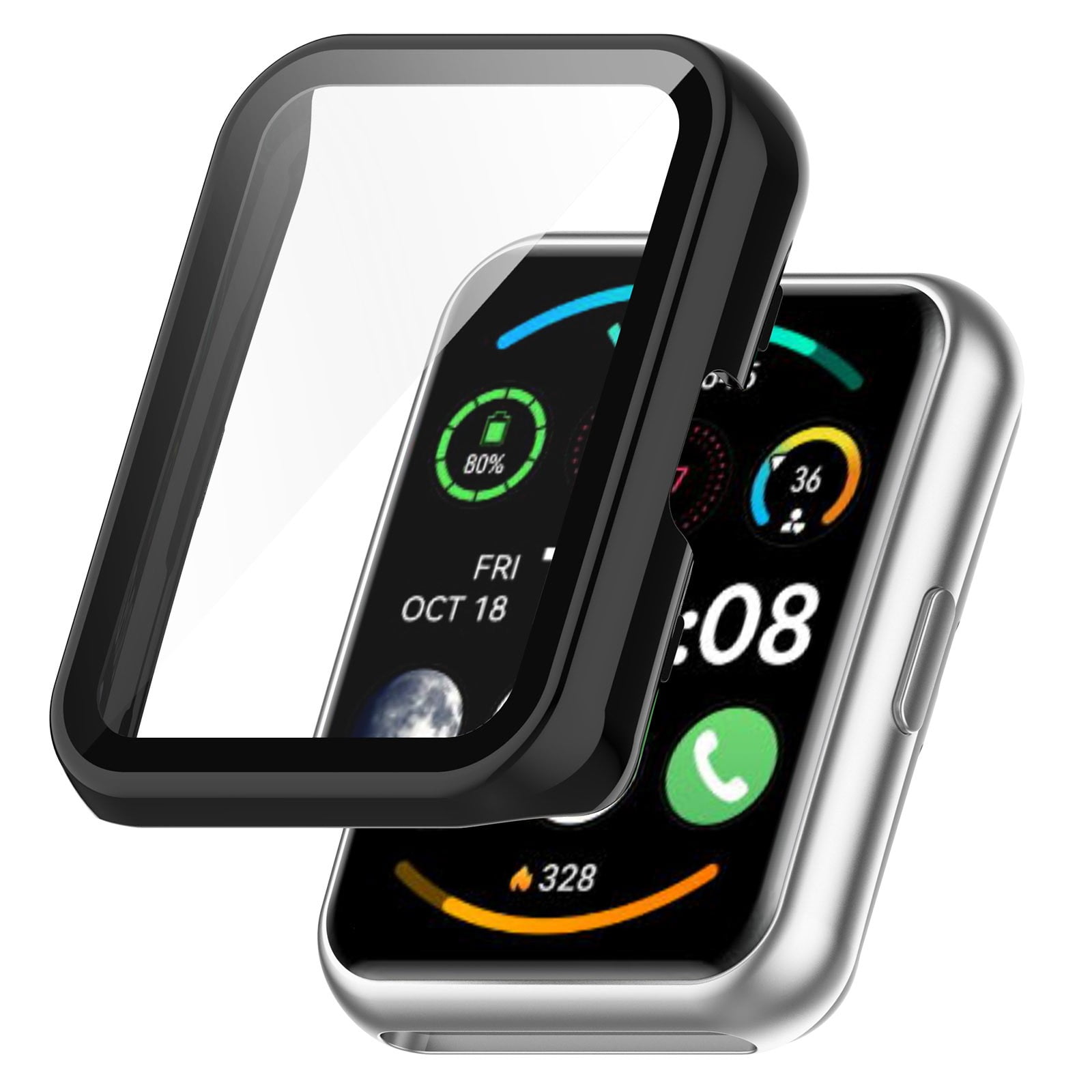 Smartwatch Protective Case - PC Material, Drop-Proof, Slim Transparent ...