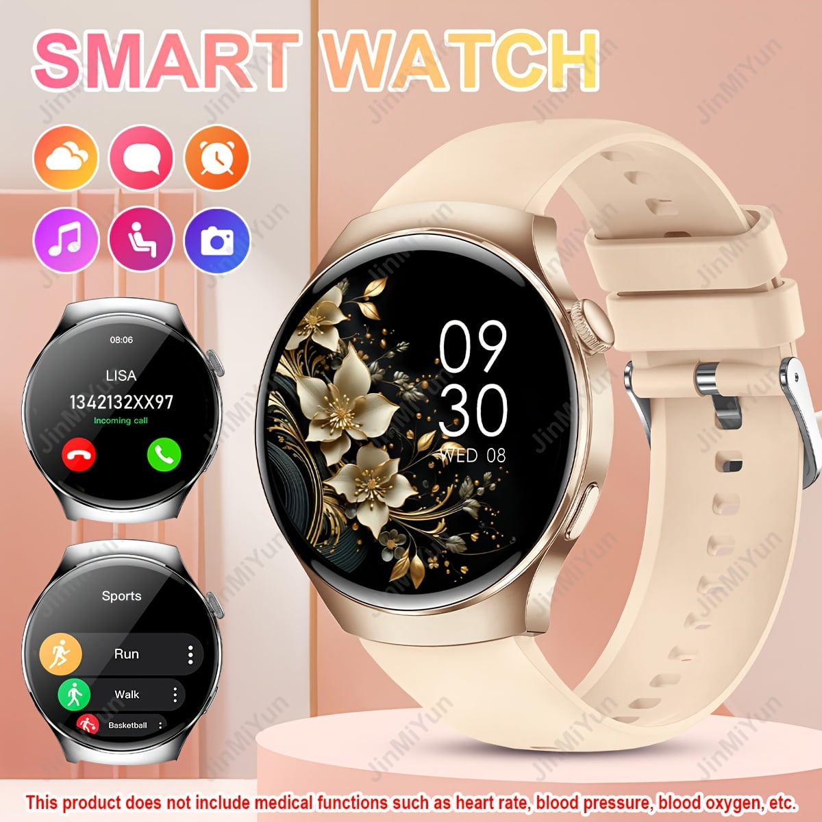 Smartwatch, Wireless Calling/Dialing, Multiple APP Reminders, Suitable ...
