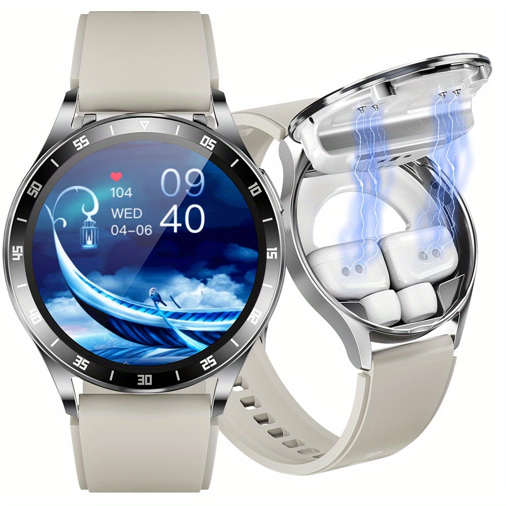 Smartwatch With Earplugs, Built-in AI Noise Reduction Earplugs, With ...
