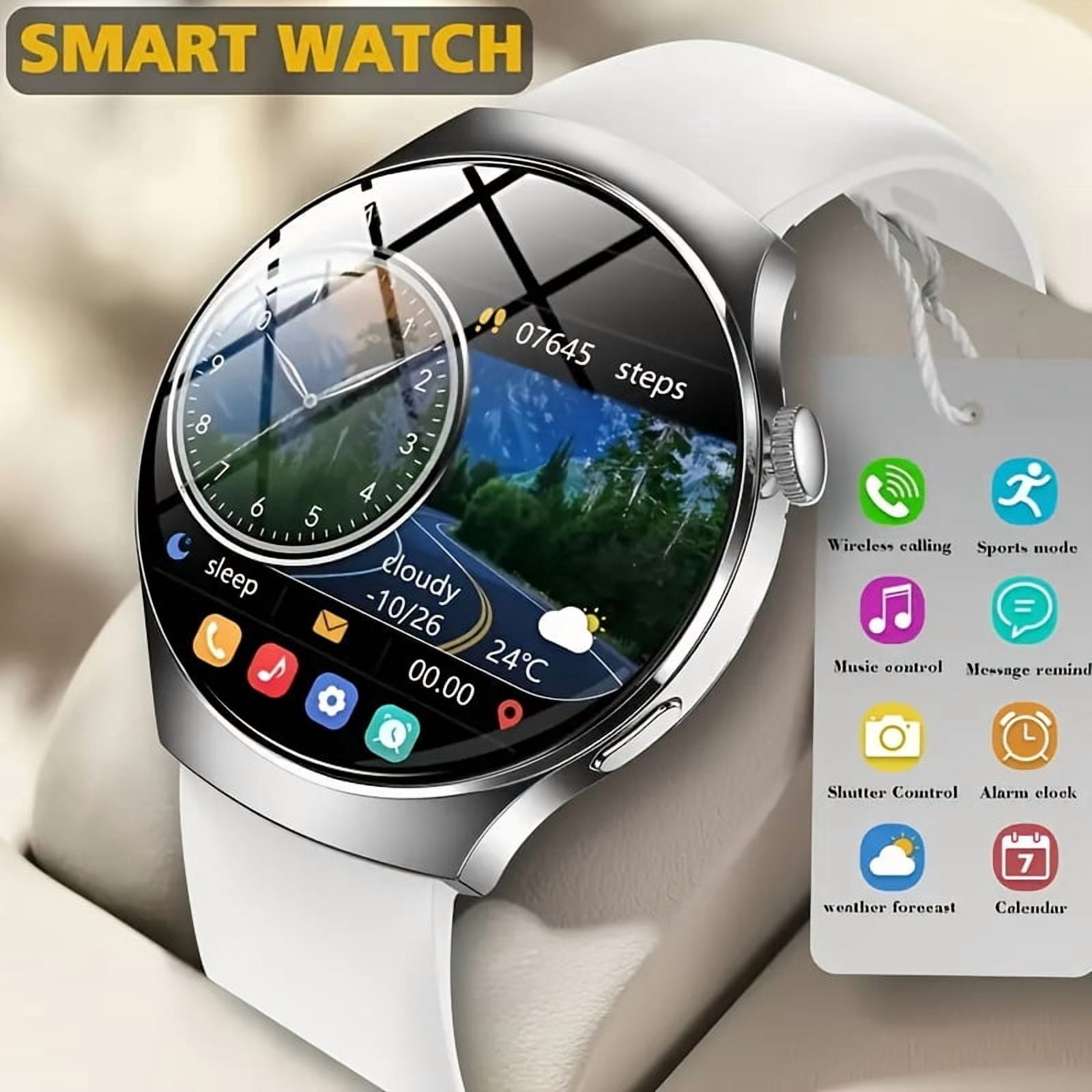 Smartwatch for Men Women: 1.5" HD Touchscreen, Call/Music, Pedometer ...