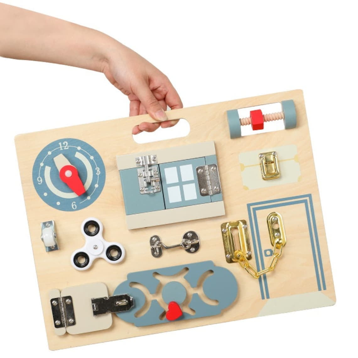 Smartwo Montessori Learning Toy: Sensory Busy Board for Kids, Fidgets ...