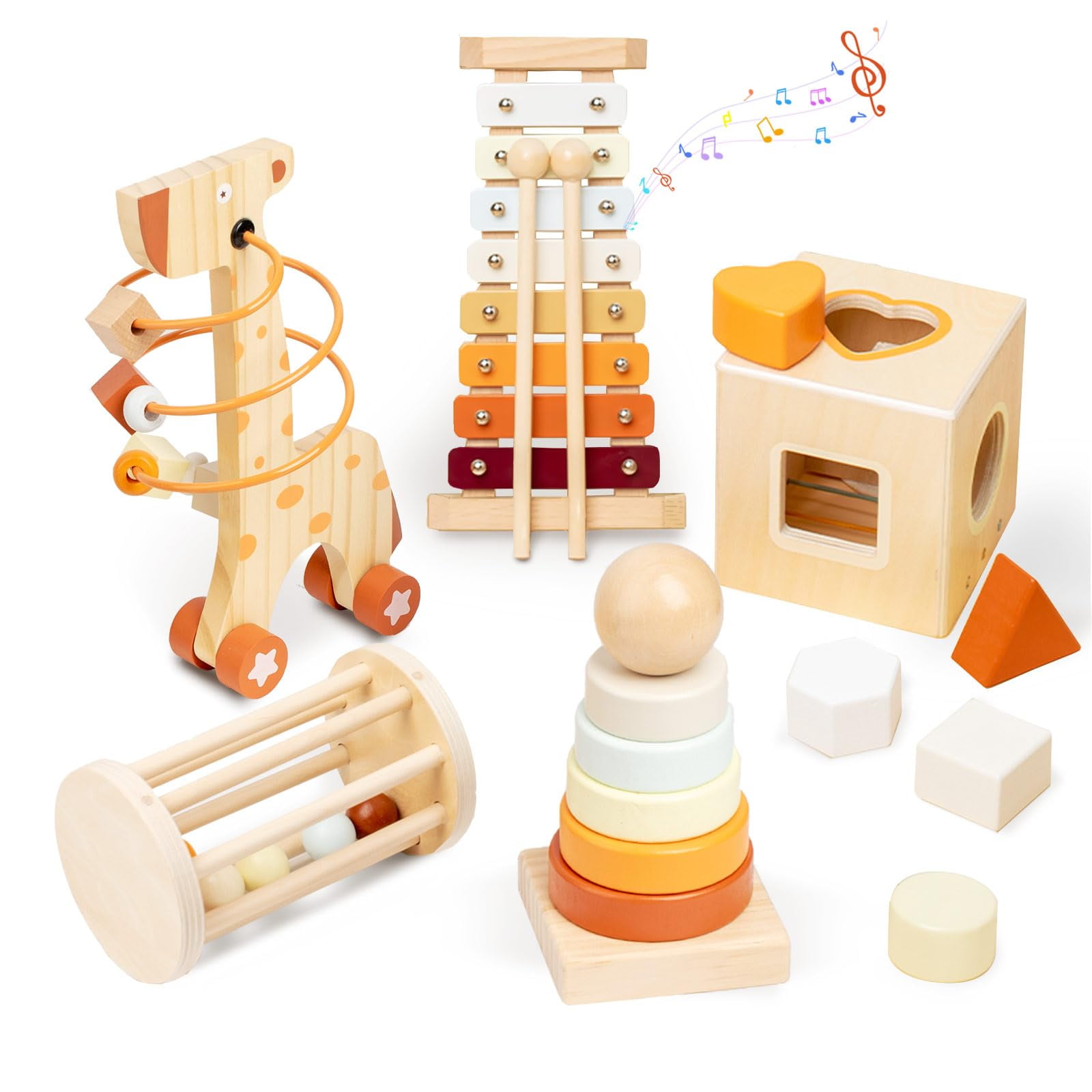 Smartwo Wooden Montessori Toys SSF20 Set for Toddlers,Wooden Set for ...