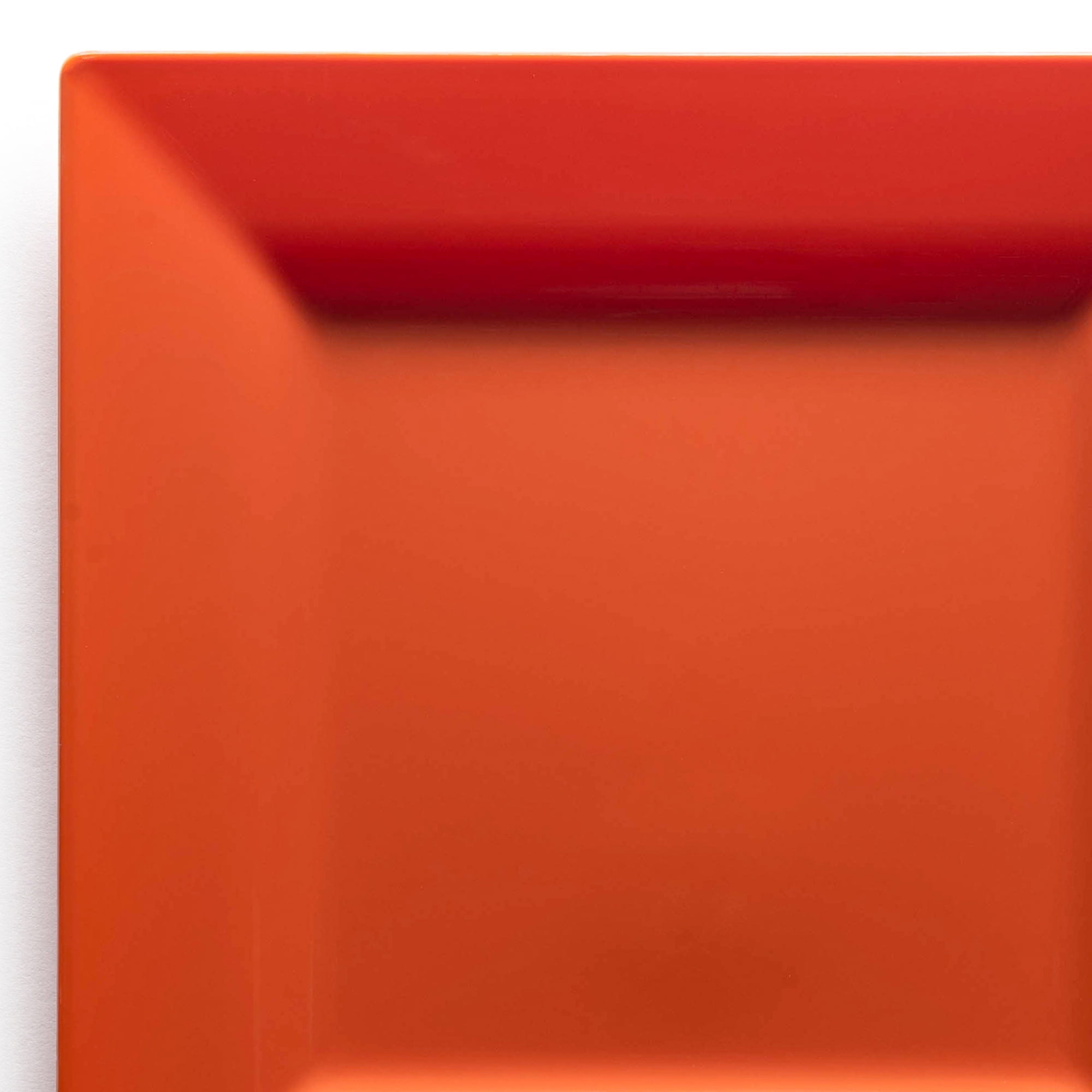 Smarty Fancy Solid 9.5" Burnt Orange Square Disposable Plastic Dinner ...