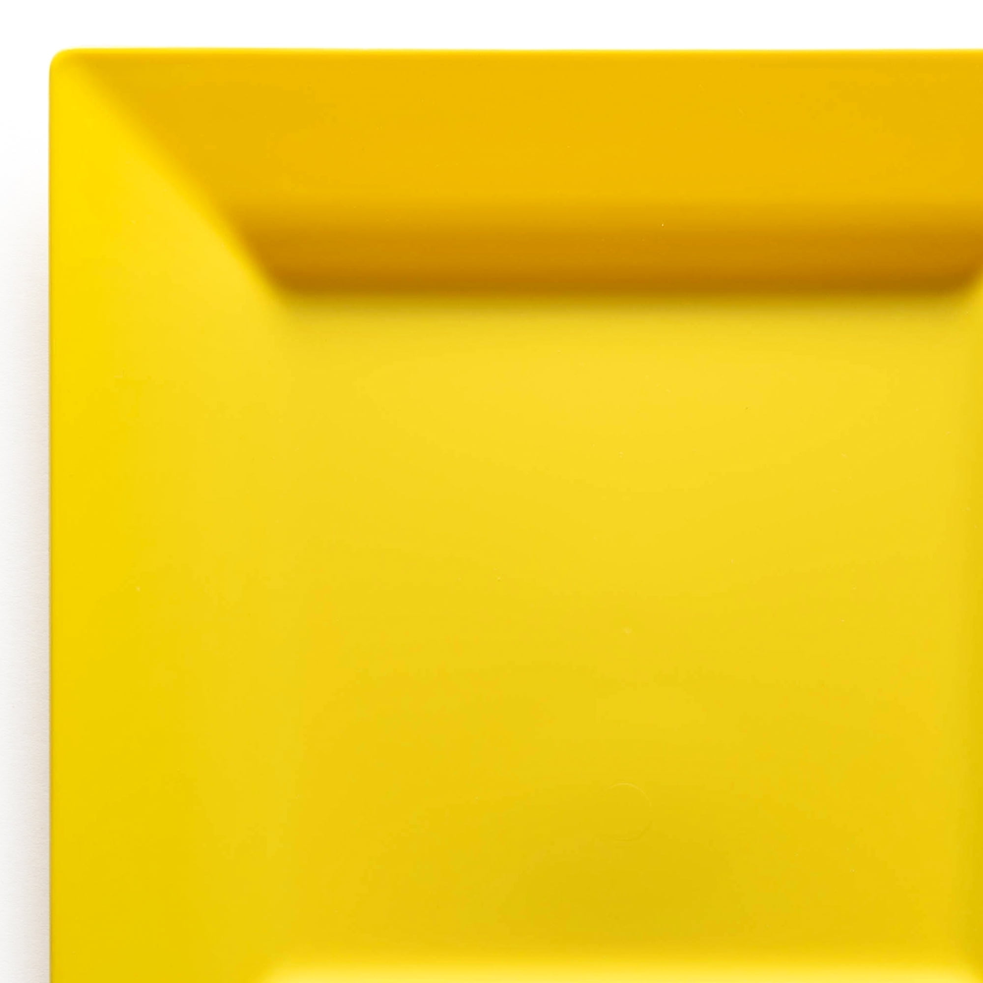 Smarty 9.5" Yellow Square Disposable Plastic Dinner Plates 120ct ...