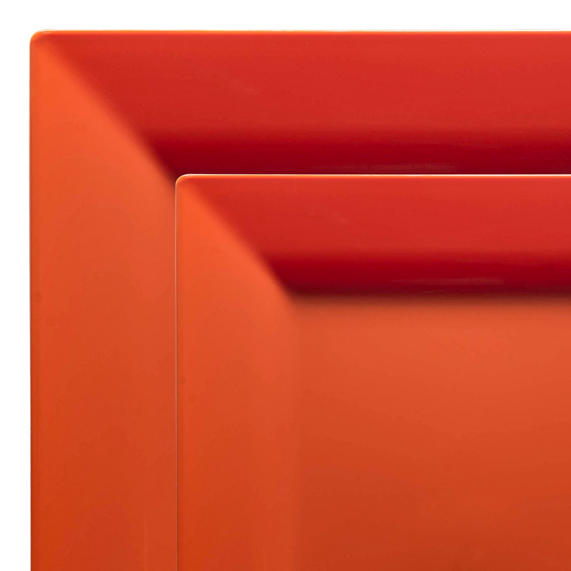 Smarty Burnt Orange Square Plastic Plates Dinnerware Value Set 240ct ...