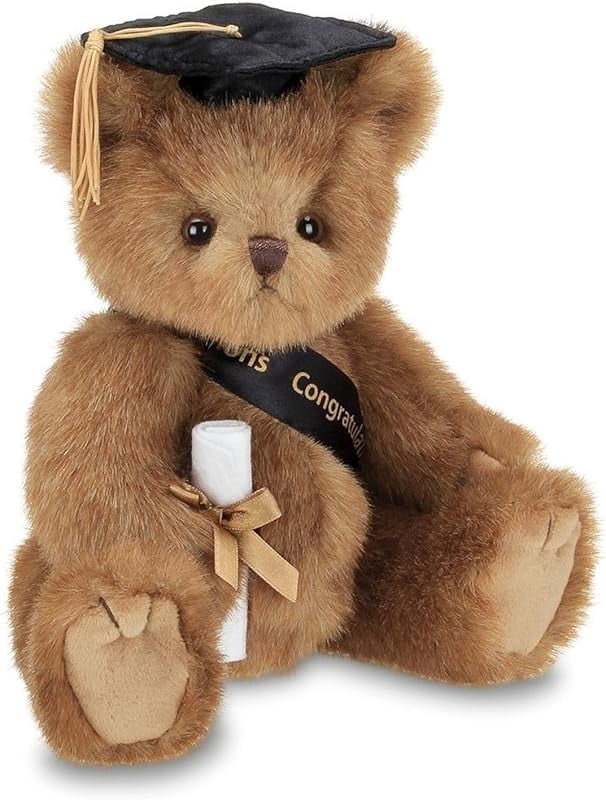 Smarty Class of 2025 Graduation Plush Teddy Bear Stuffed Animal, Black ...