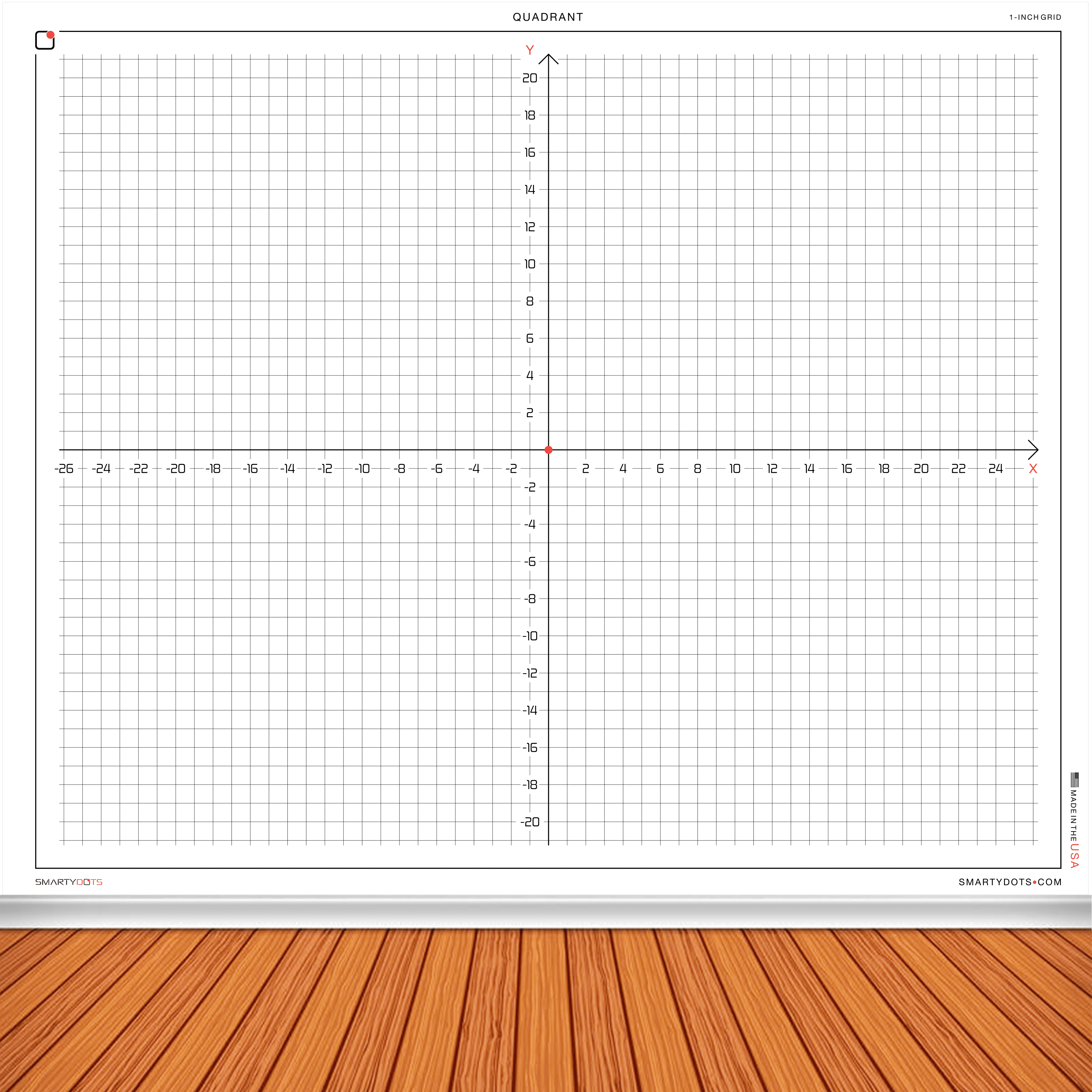 Smarty Dots | QUADRANT 1-Inch Grid Dry Erase Without A Trace XY Axis ...