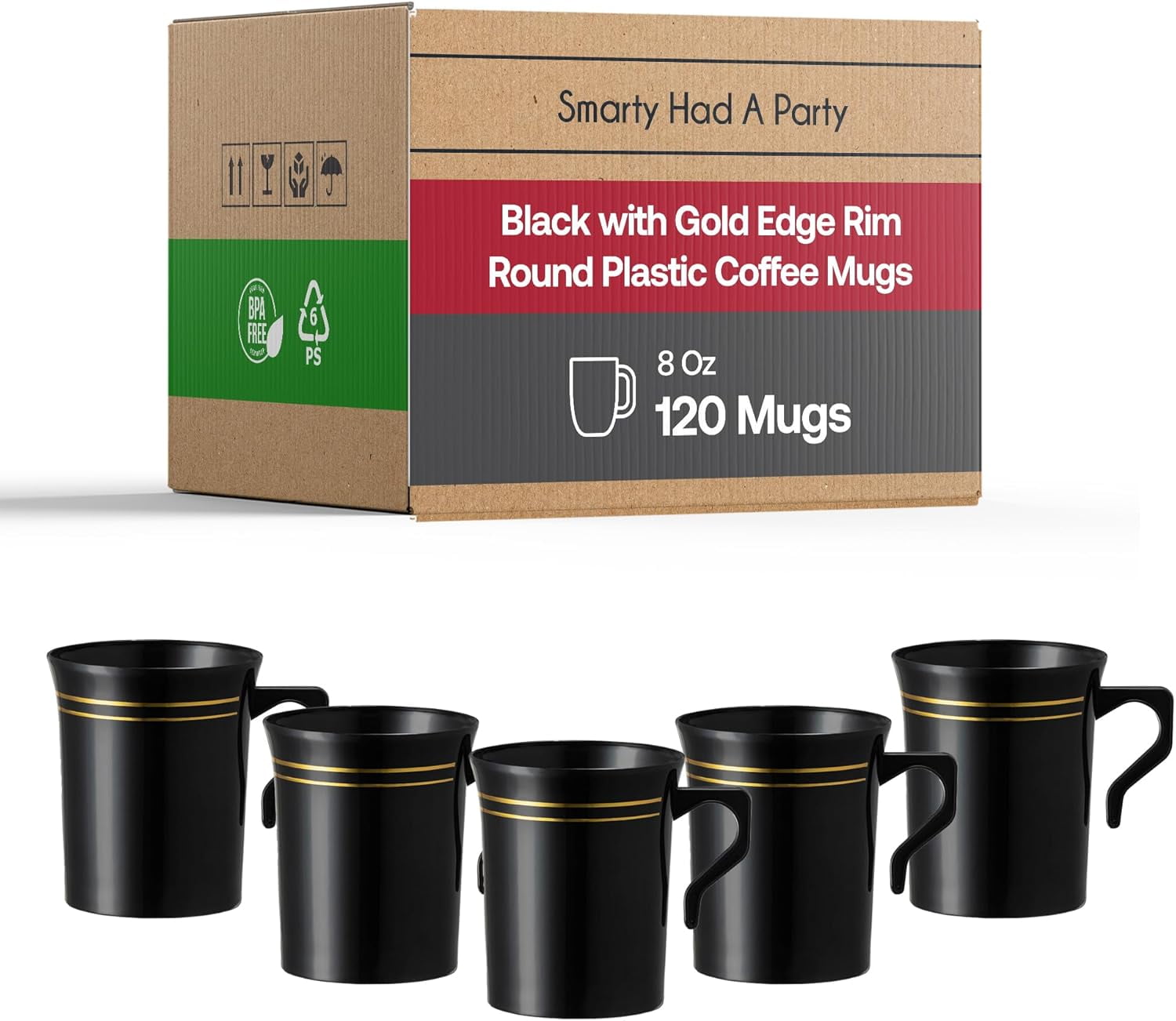 Smarty Had A Party Plastic Coffee Mugs – Disposable Coffee Cups with ...
