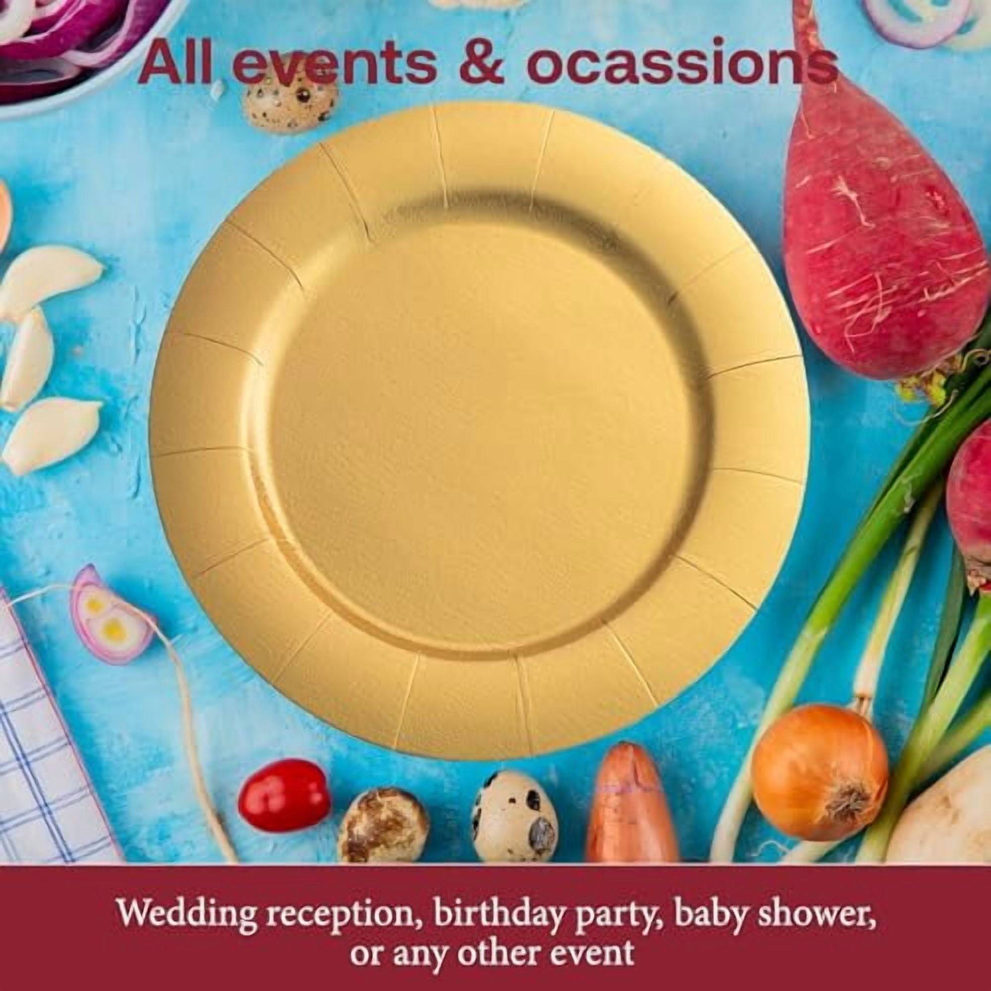 Smarty Had A Party Charger Plates Disposable 120 Pcs, 13 Inch Round ...