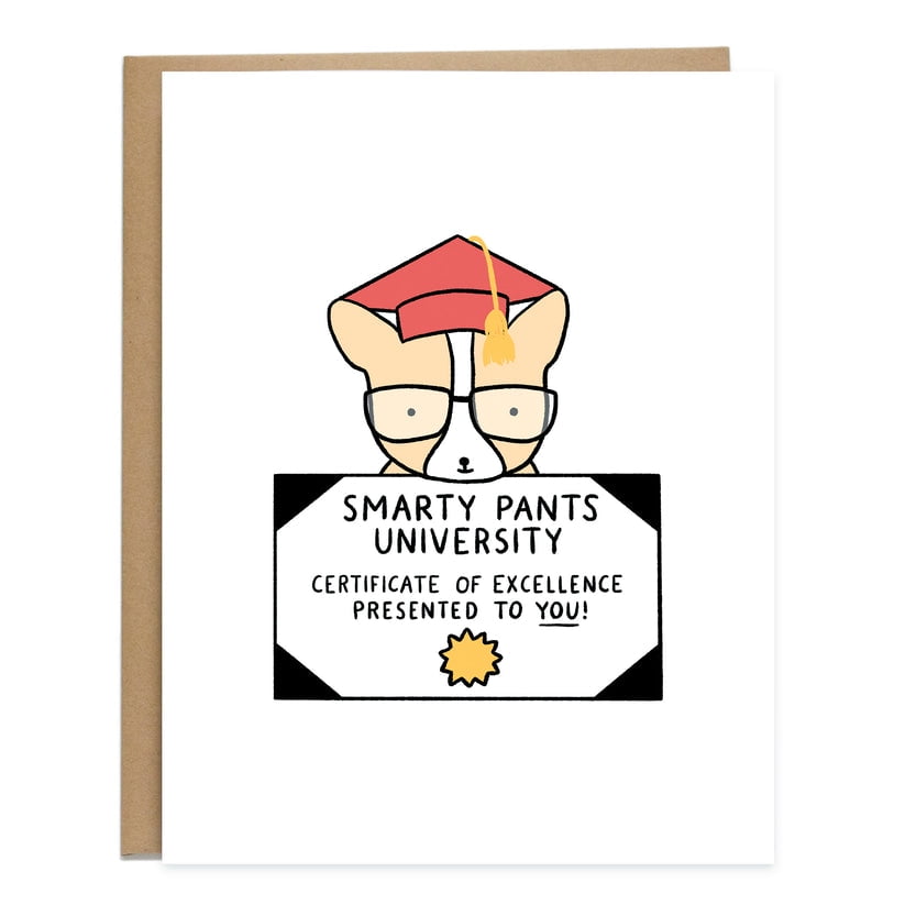 Smarty Pants University Graduation Card – Hilarious Certificate of ...