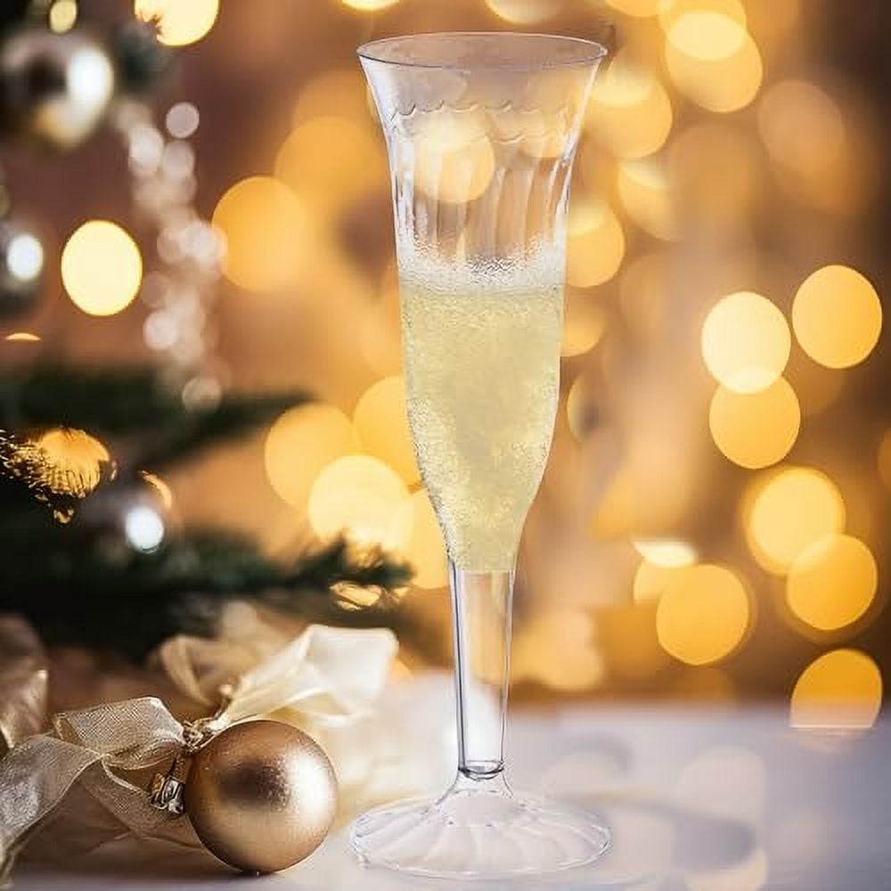 Smarty Had A Party 5 oz Champagne Flutes Pack of 96 Clear Disposable ...