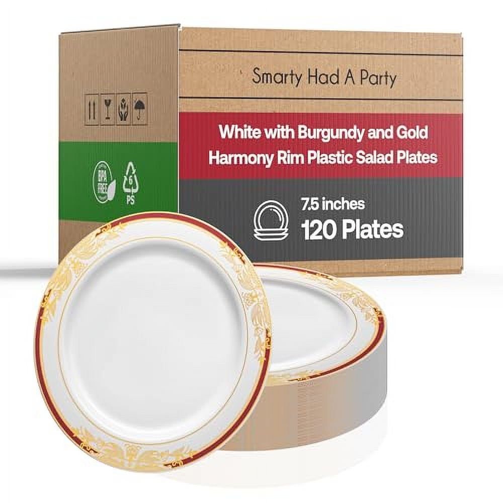 Smarty Had A Party Elegant Disposable Plastic Heavy Duty Dinnerware ...