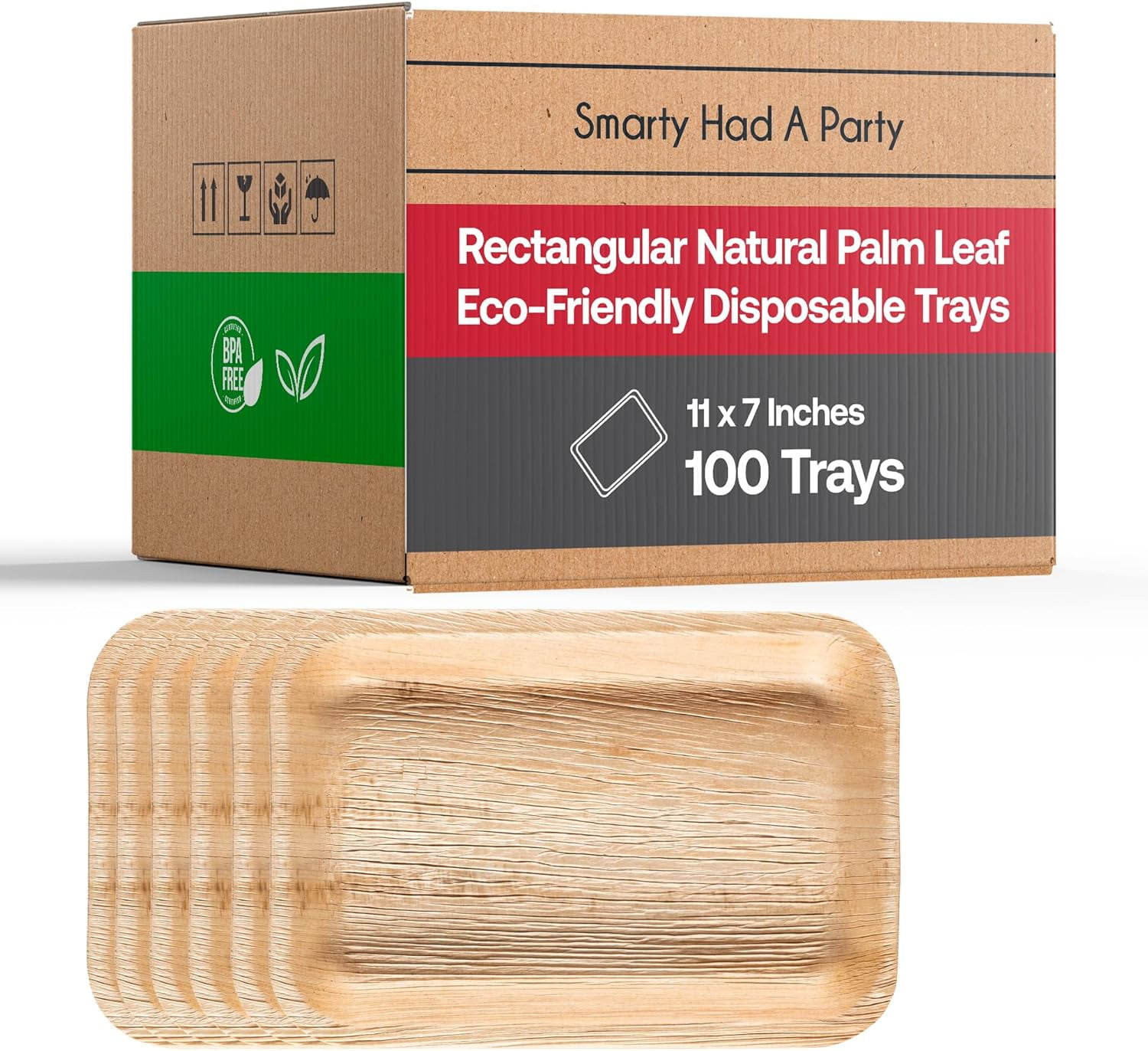 Smarty Had A Party Palm Leaf, Eco Friendly, Disposable Dinner Plates ...