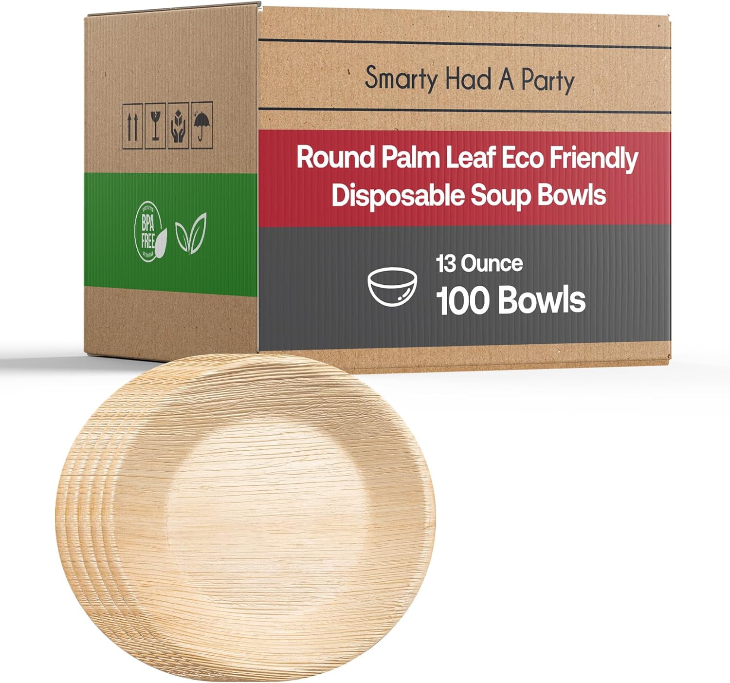 Smarty Had A Party Palm Leaf, Eco Friendly, Disposable Dinner Plates ...