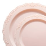 Smarty Pink Vintage Disposable Plastic Dinnerware Value Set 240ct ...