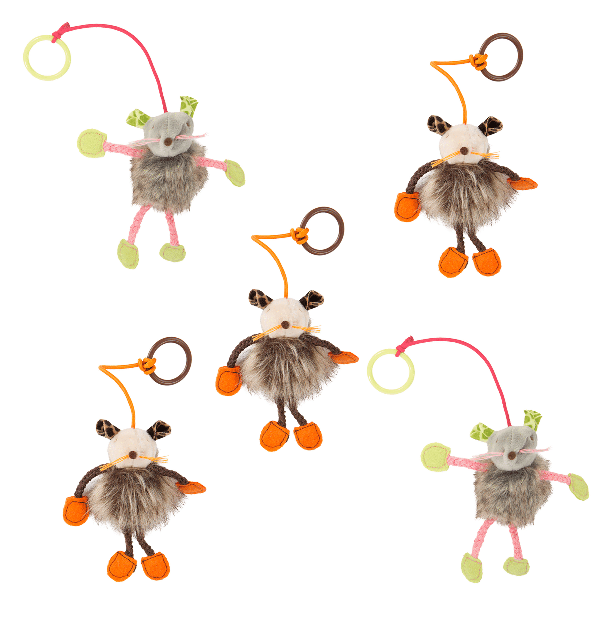 SmartyKat Bouncy Mouse Plush Dangler Catnip Toy, Interactive Bungee ...