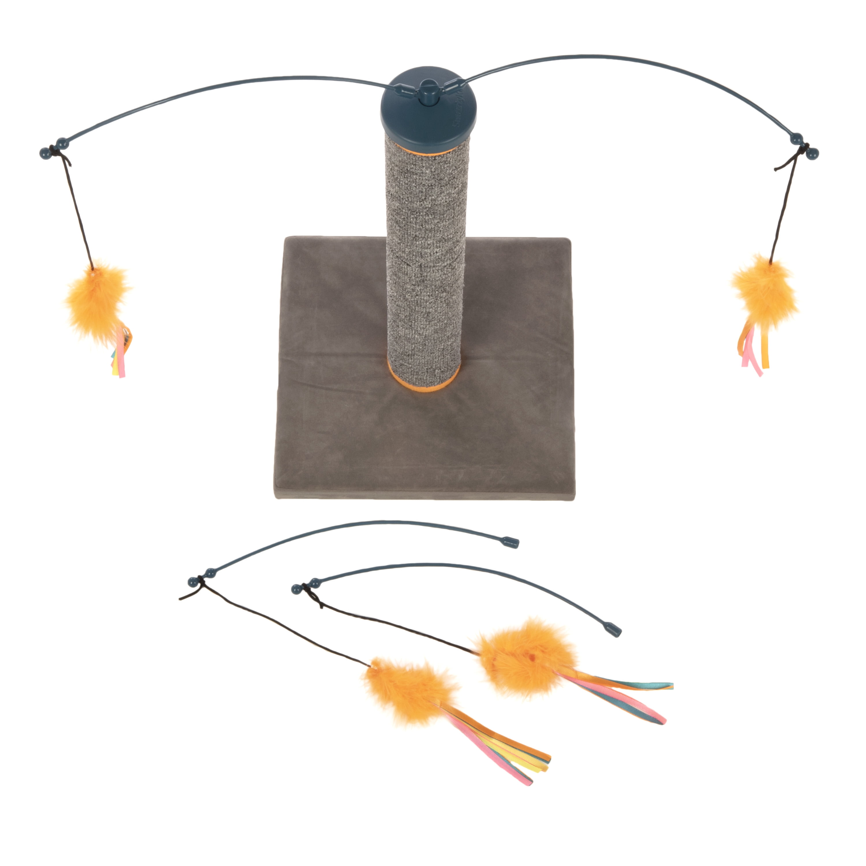 SmartyKat Scratch 'N Spin Carpet Scratching Post with Spinning Wand ...