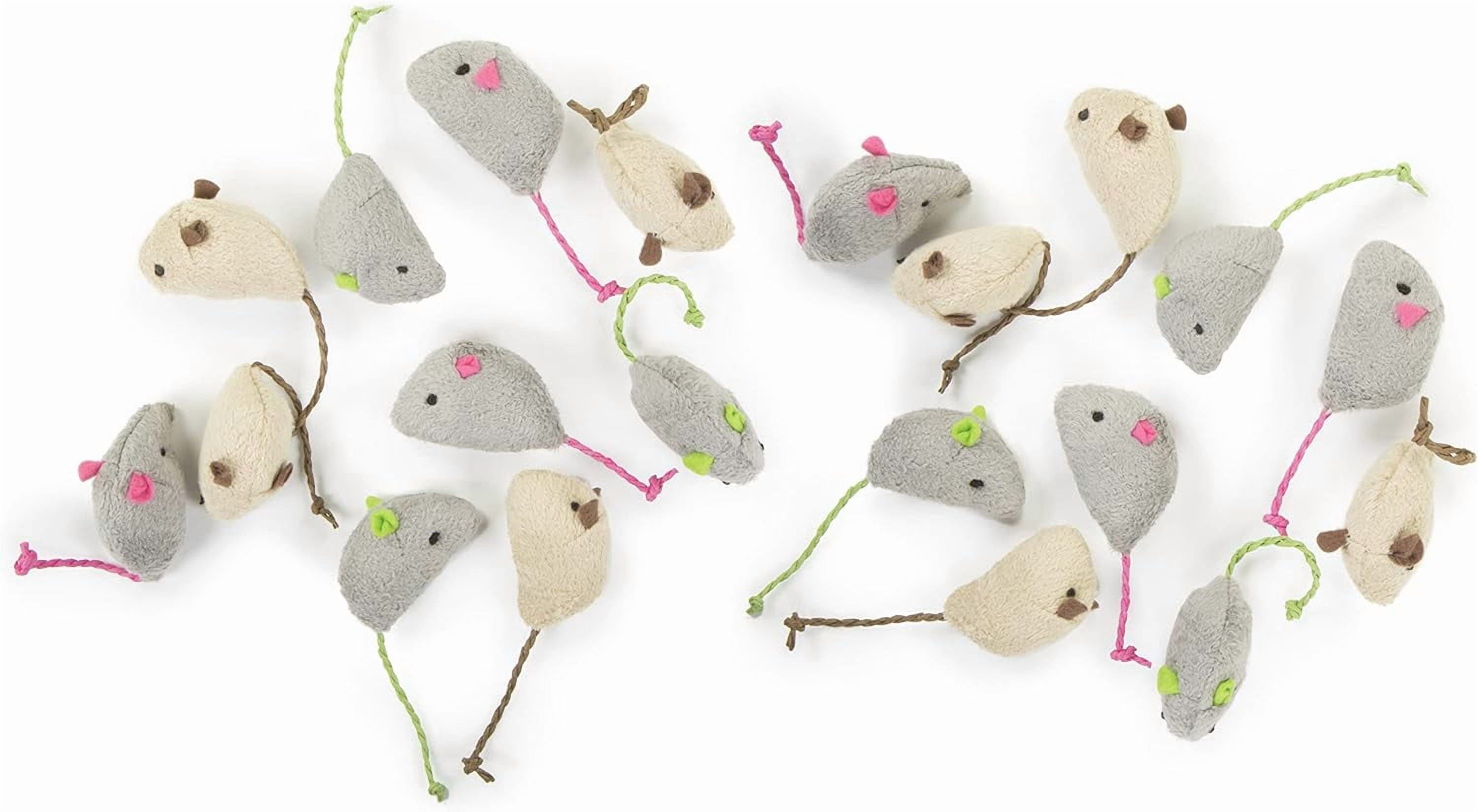 SmartyKat Skitter Critters Catnip Cat Toys - 3 Count Gray/Cream Mice ...