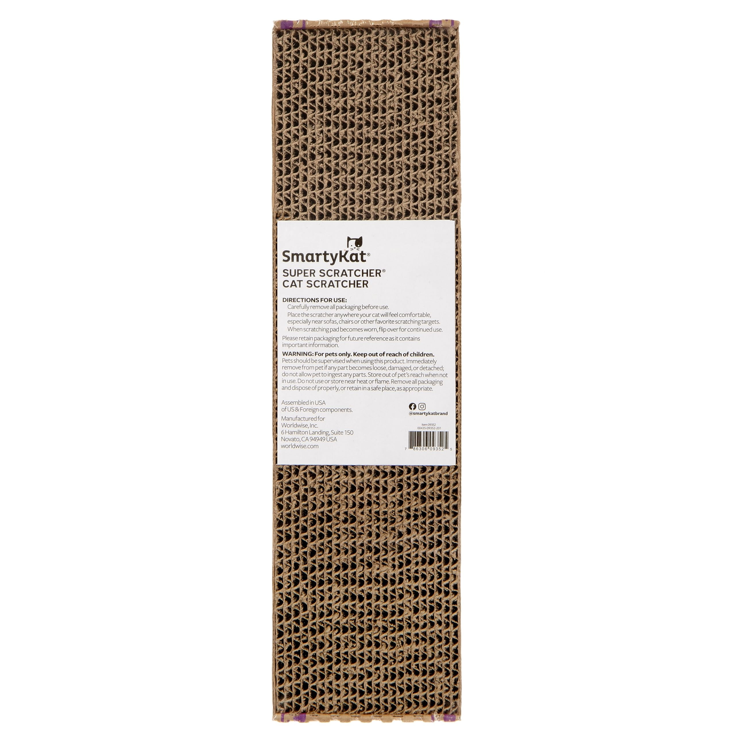 SmartyKat Super Scratcher Corrugated Cat Scratcher, Catnip Infusion ...