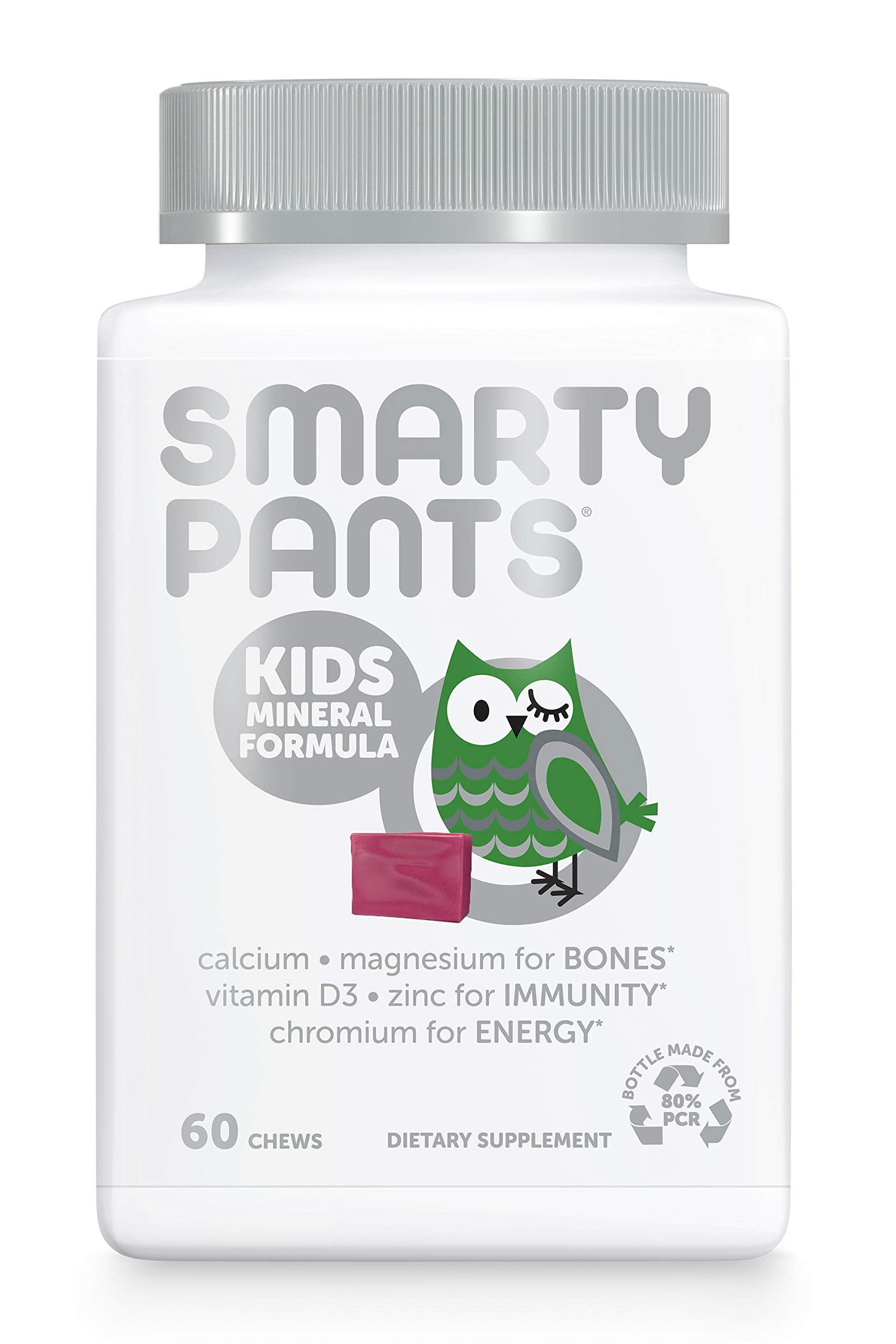 SmartyPants Kids Daily Mineral Vitamins: Calcium, Magnesium Citrate, D3 ...