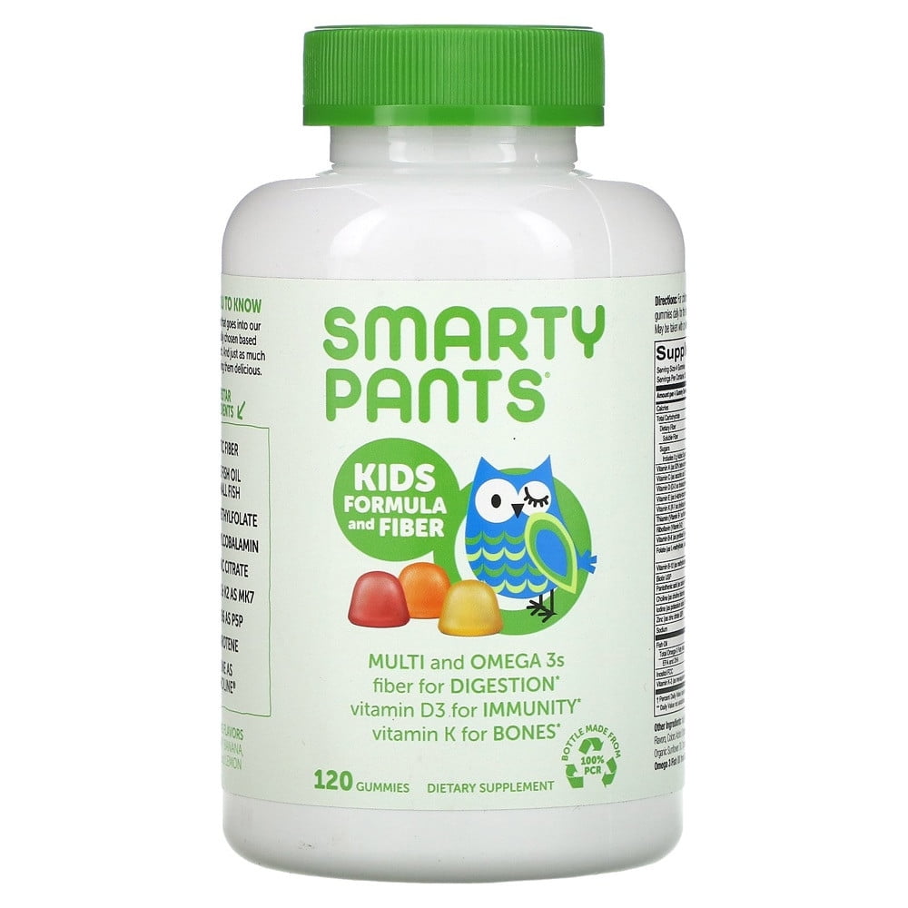 SmartyPants Kids Formula and Fiber Multivitamin Gummies -- 120 Gummies ...