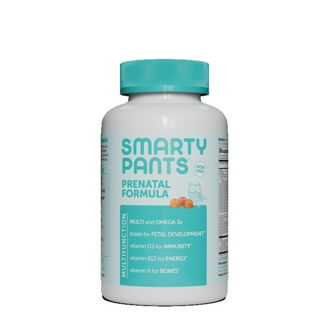 SmartyPants Prenatal Formula with Omega-3, DHA, Folate & Multi Gummy Vitamins - 80ct - Walmart.com